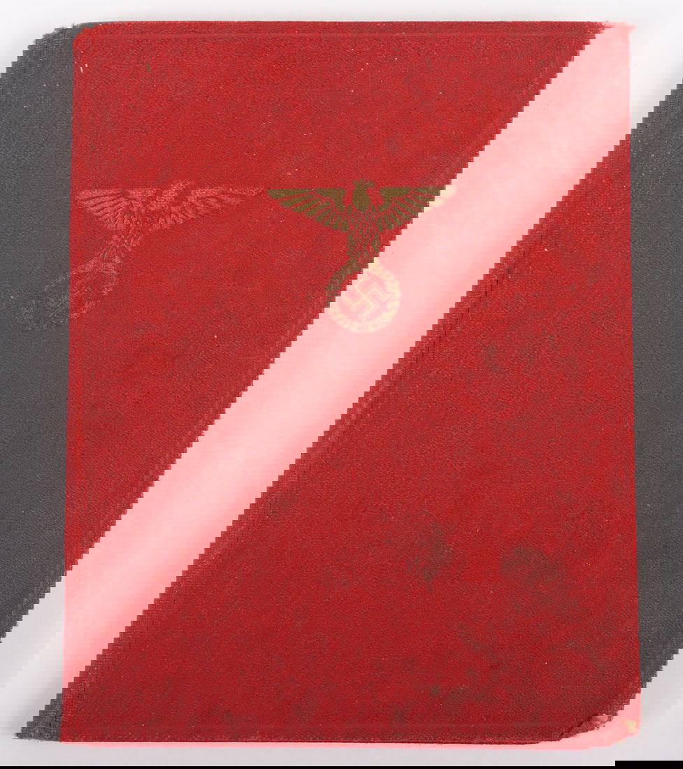 Third Reich Nsdap Party Membership Booklet To Max Hohmuth, Nsdap Member ...