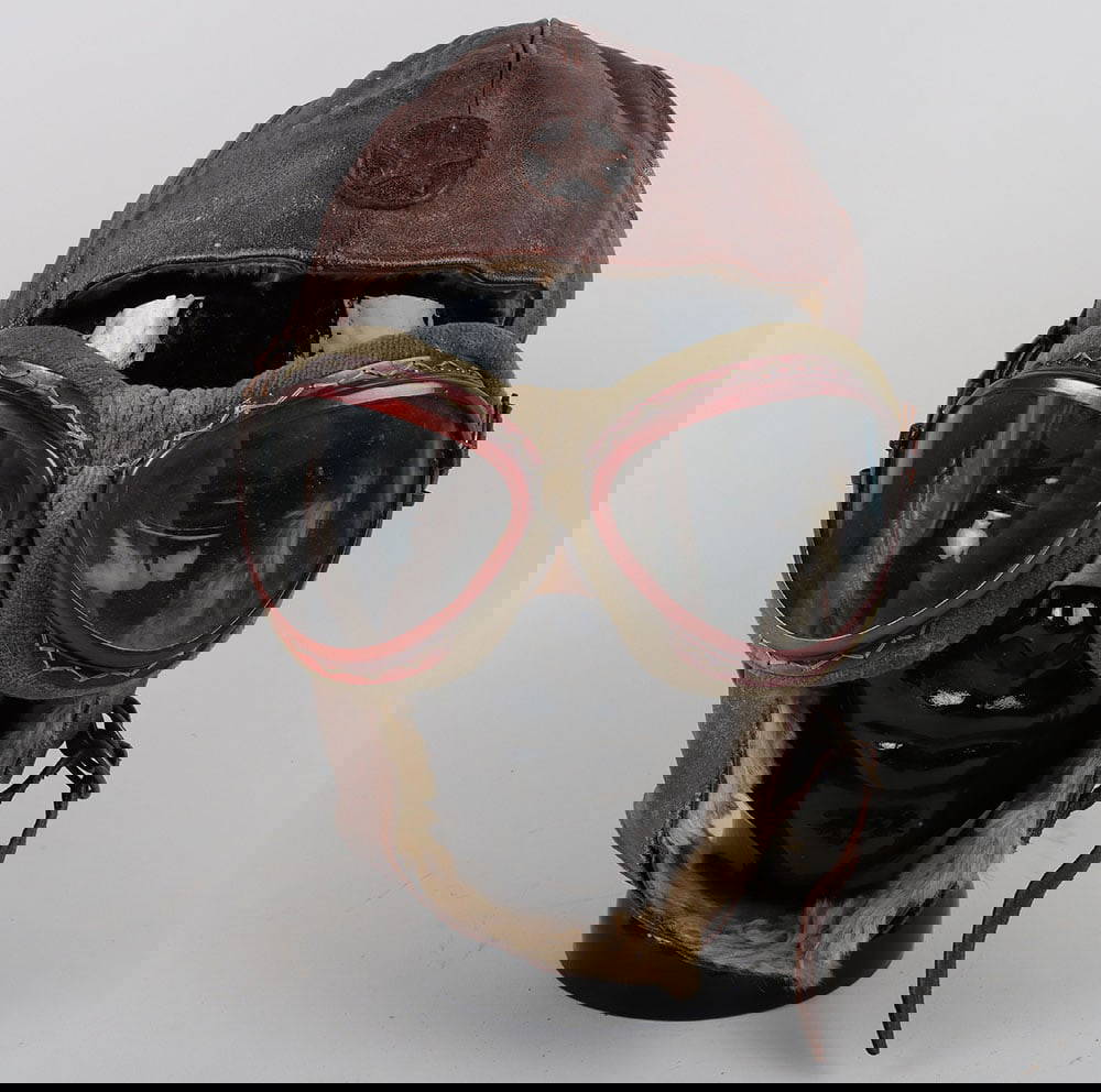 Ww2 Japanese Pilots Flying Helmet And Flying Goggles Auction