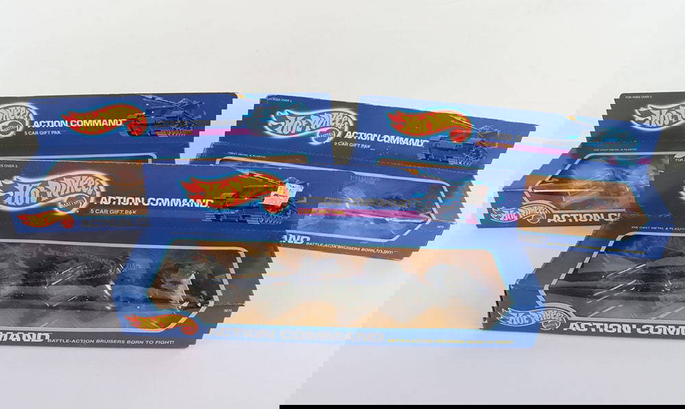 Three Hot Wheels Action Command Gift Pack Sets Auction