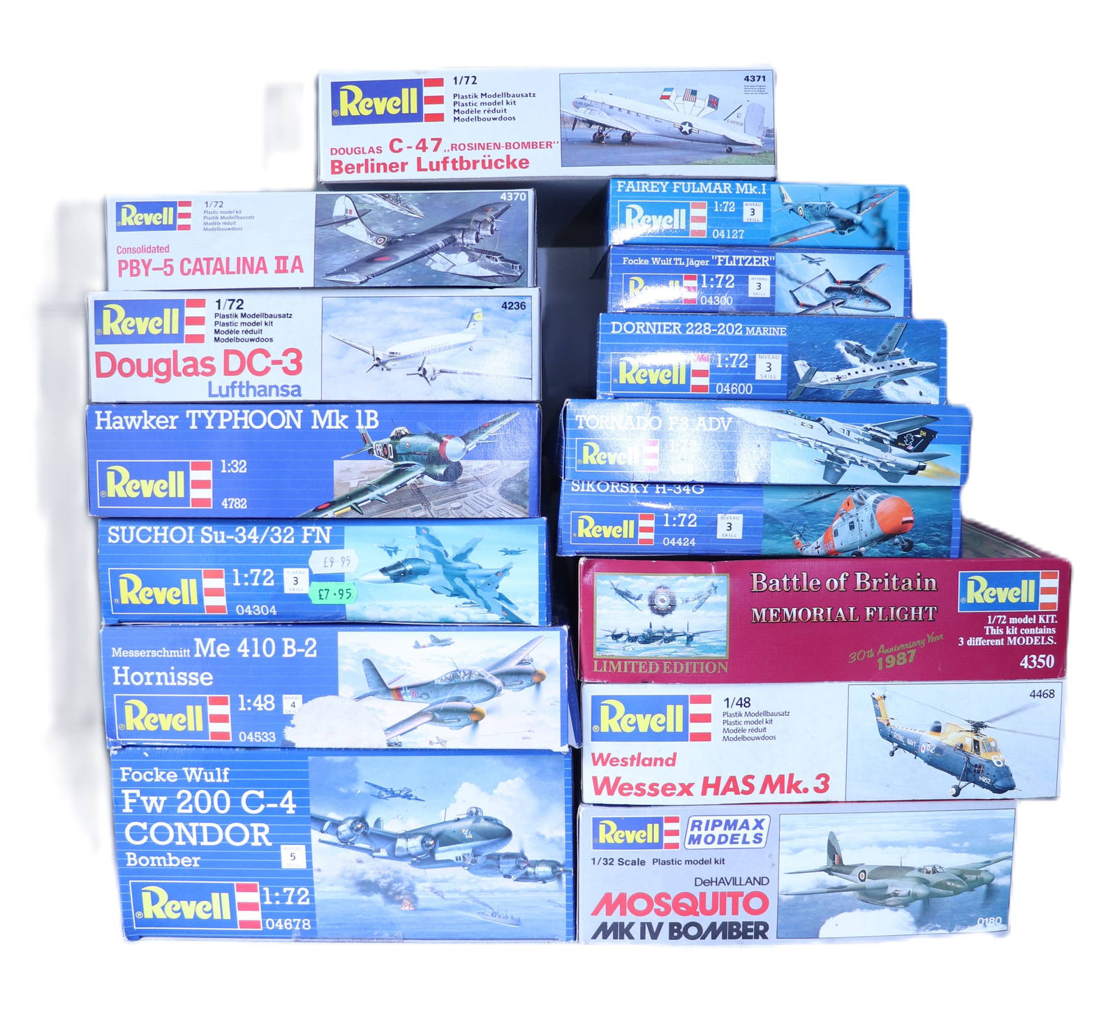Fifteen Revell 1:72 Scale Plastic Model Aircraft Kits, Auction
