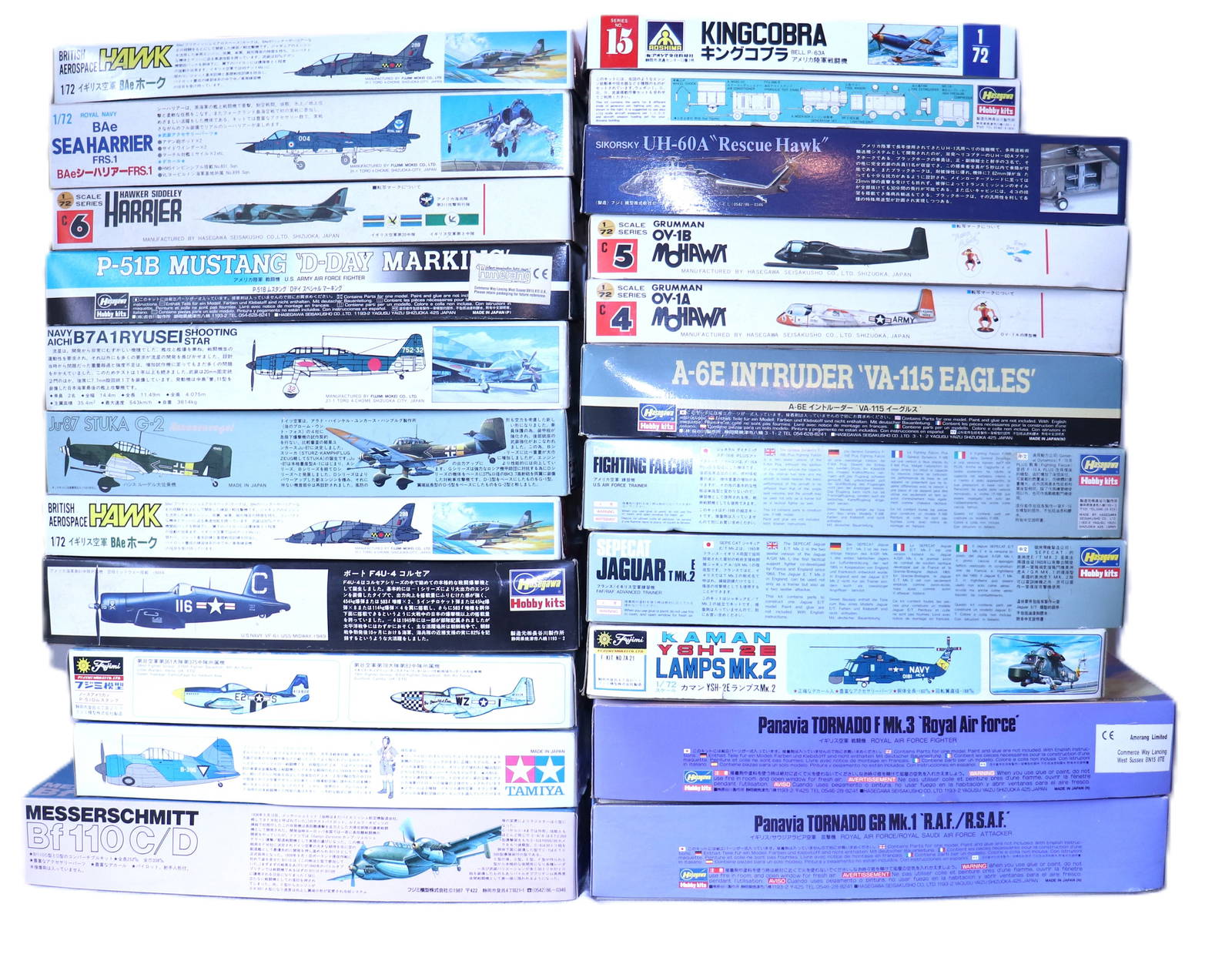 Collection Of Twenty-two Japanese Plastic Model Aircraft Kits, Auction