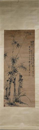 Painting :bamboo And Rock By Li Fangying