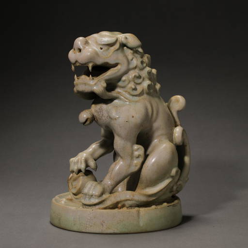 Chinese Song Dynasty Blue Glaze Official Ware Lion Aromatherapy