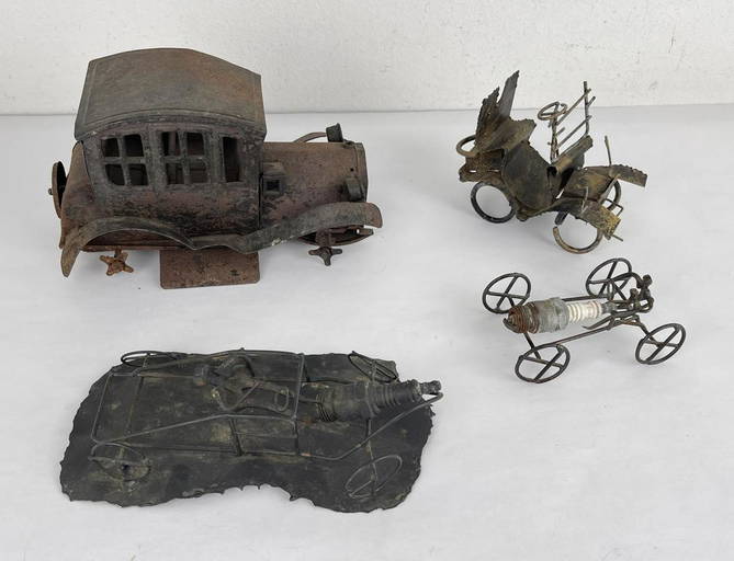 Collection Of Automotive Car Sculptures