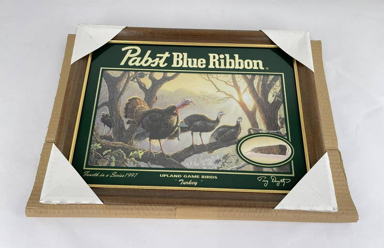 Pabst Blue Ribbon Game Birds Bar Sign