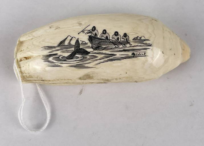 Antique Eskimo Inuit Scrimshaw Whale Tooth (#0483) on Jun 11, 2022 ...