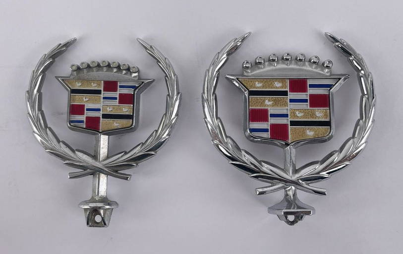 Pair Of Oem Cadillac Hood Ornaments