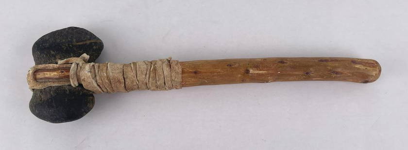 Plains Native American Indian Stone War Club