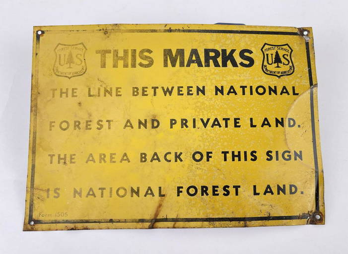 Montana Forest Service Usfs Boundary Sign