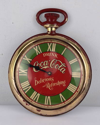 Coca Cola Pocket Watch Clock (#0926) on Aug 27, 2022 | Davis Brothers ...