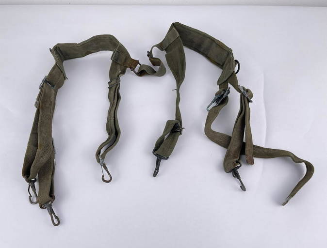 Ww2 Us Army M44 Cartridge Belt Pack Suspenders