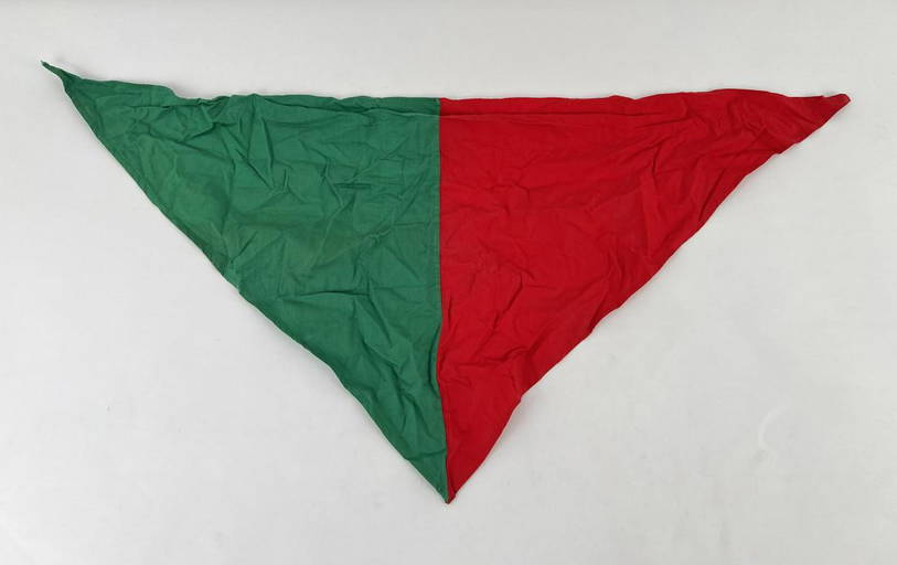 Vintage Boy Scout Neck Scarf Red Green