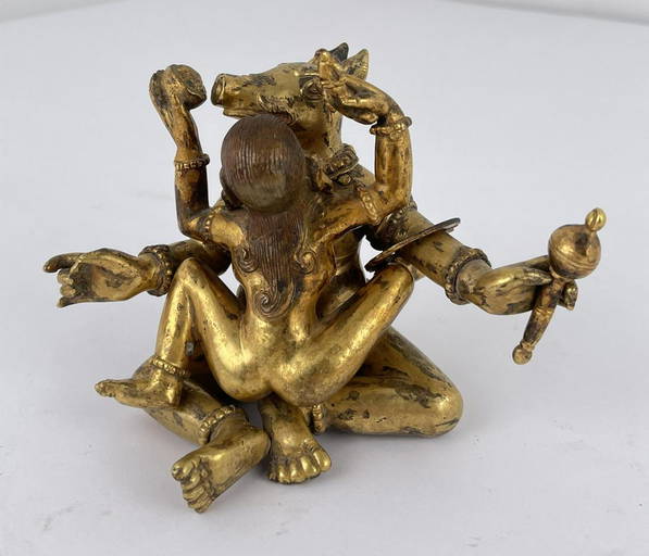 Antique Tantric Kama Sutra Bronze Figure