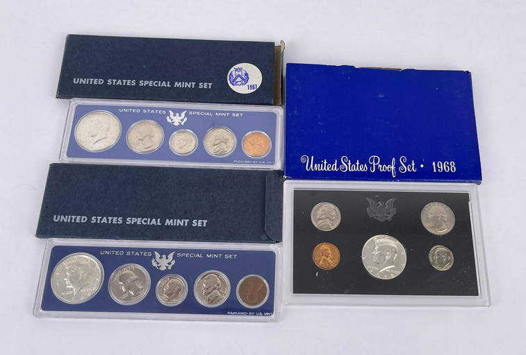 Collection Of Us Proof Coin Sets