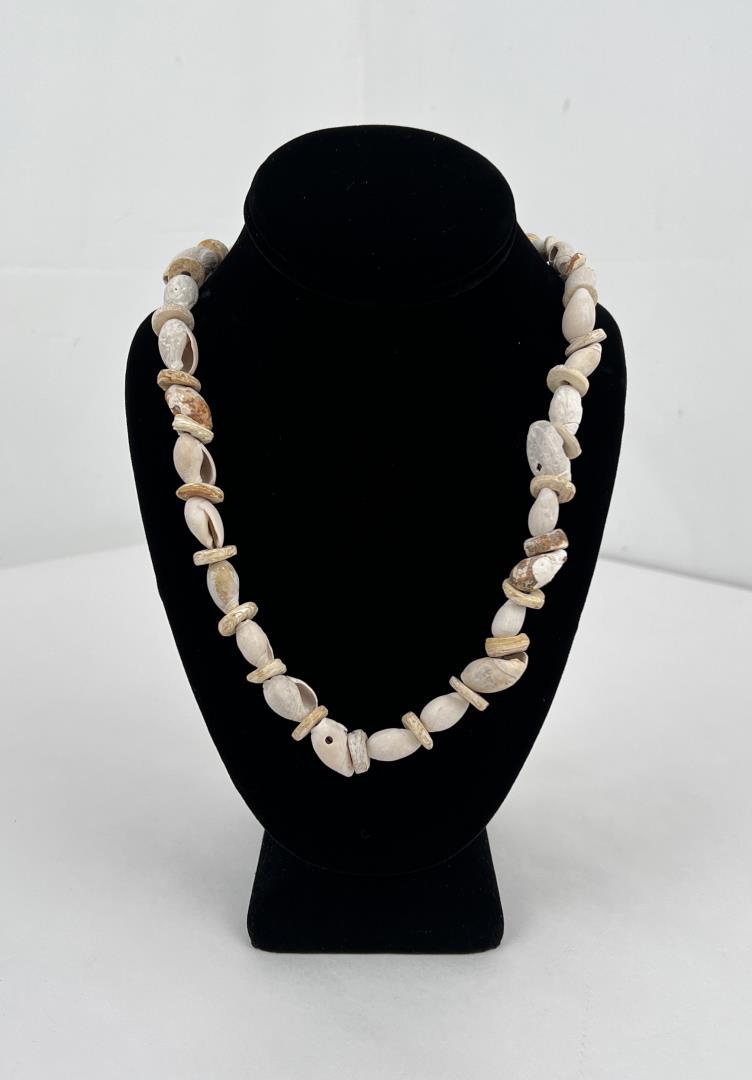 Antique Plateau Indian Shell Trade Necklace