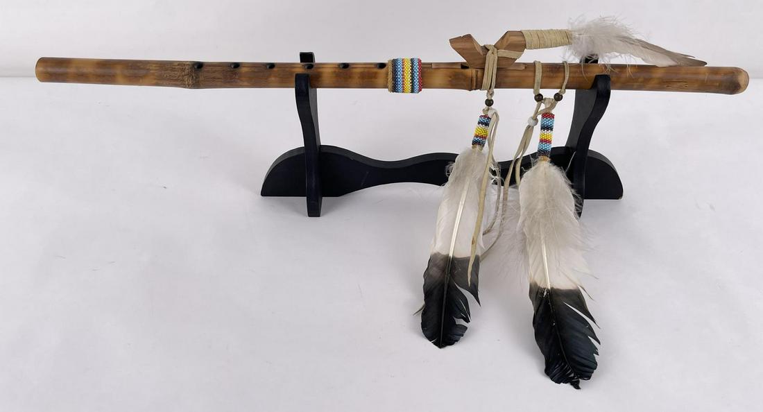 Plains Native American Indian Beaded Flute - Apr 01, 2023 | Davis ...