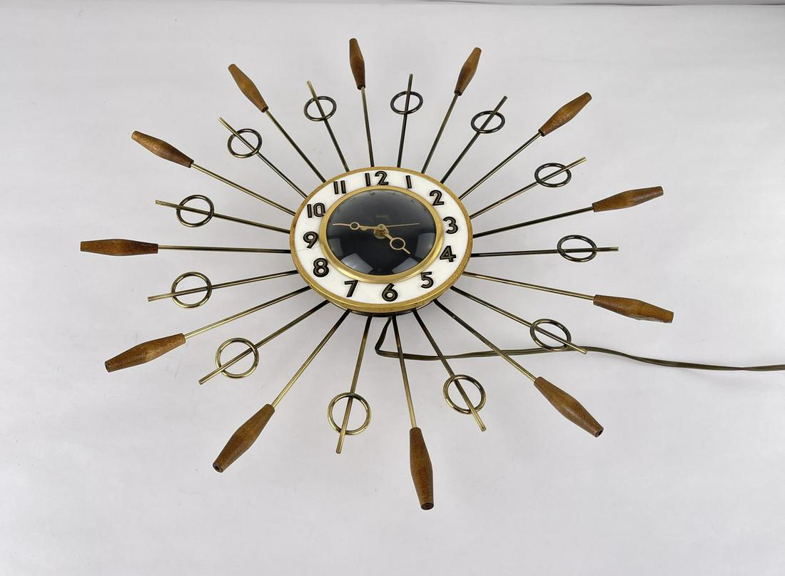 Mid Century Starburst United Wall Clock