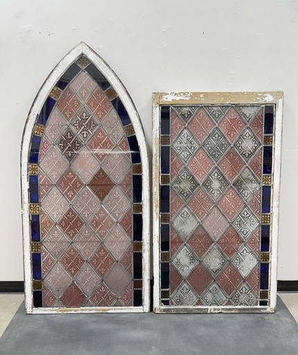 Pre Civil War Antique Stained Glass Window