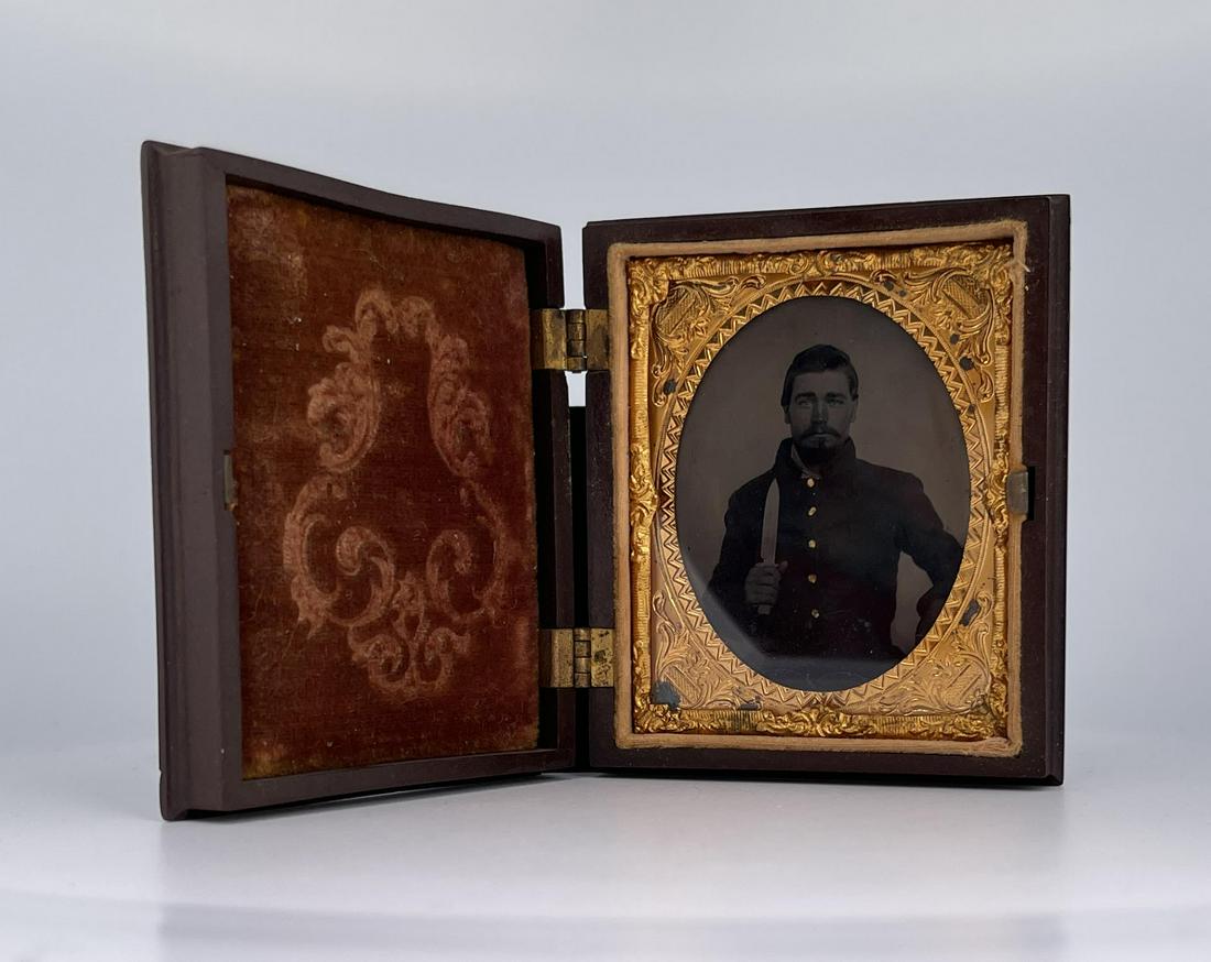 Civil War Confederate Soldier Tintype Photo