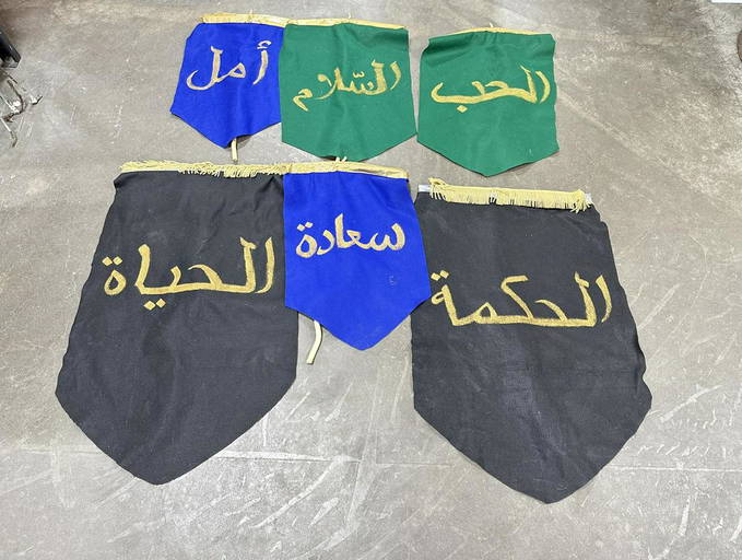 Antique Masonic Mason Banners Butte Montana