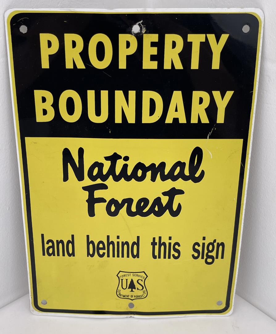 Usfs Us Forest Service Montana Boundary Sign Auction