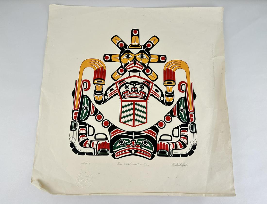 Richard Hunt Haida Tlingit Print Sisiutl & Sun Auction
