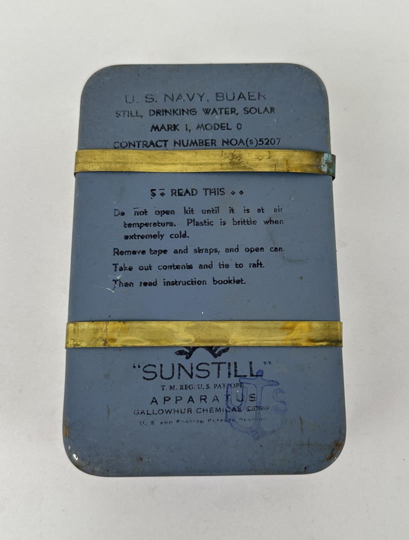 Ww2 Us Navy Pilot Solar Still Life Raft Kit Auction