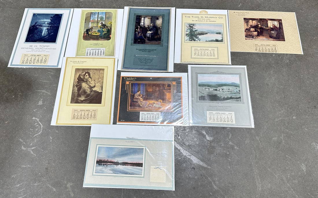 Collection Of Antique Calendars Auction