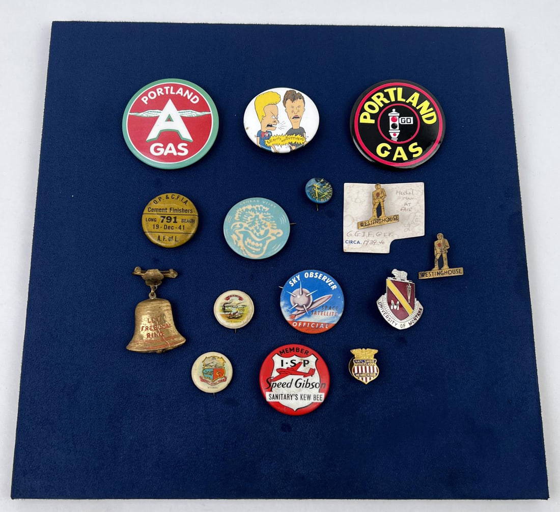 Collection Of Vintage Pin Back Buttons Auction