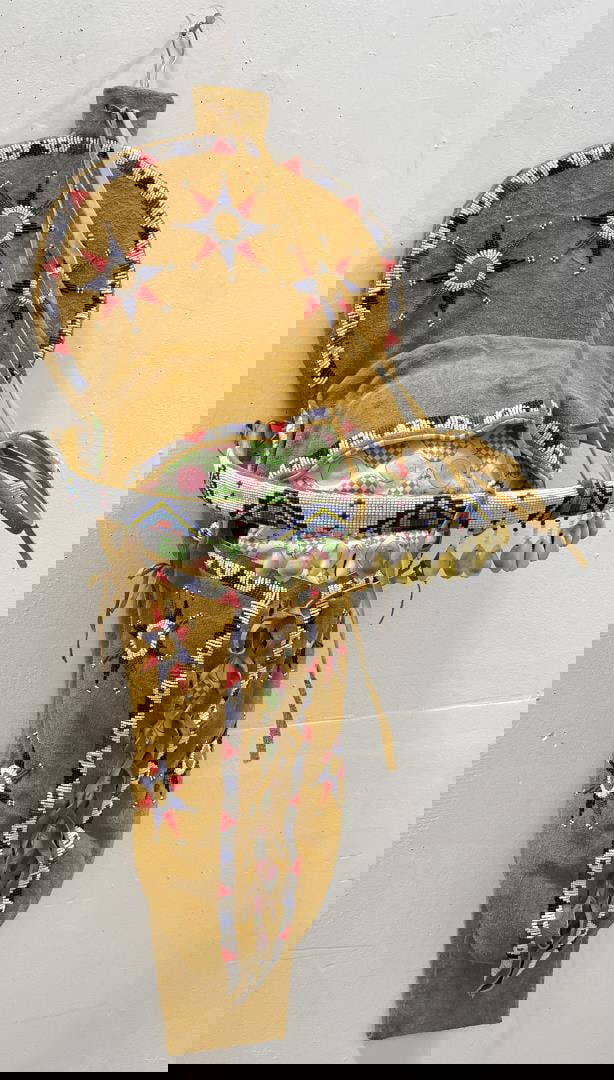 Plateau Native American Indian Beaded Cradleboard Auction