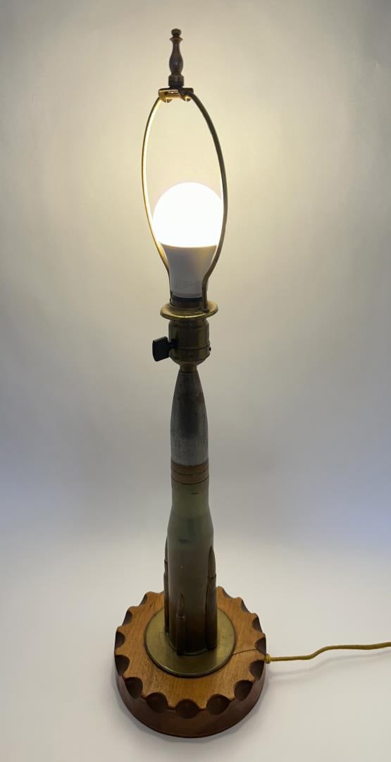 Ww2 British Trench Art Shell Casing Lamp
