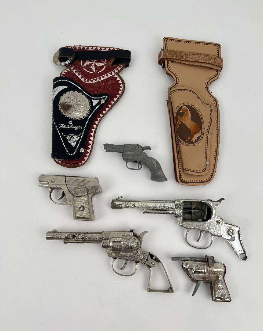Collection Of Cap Gun Parts And Holsters Auction