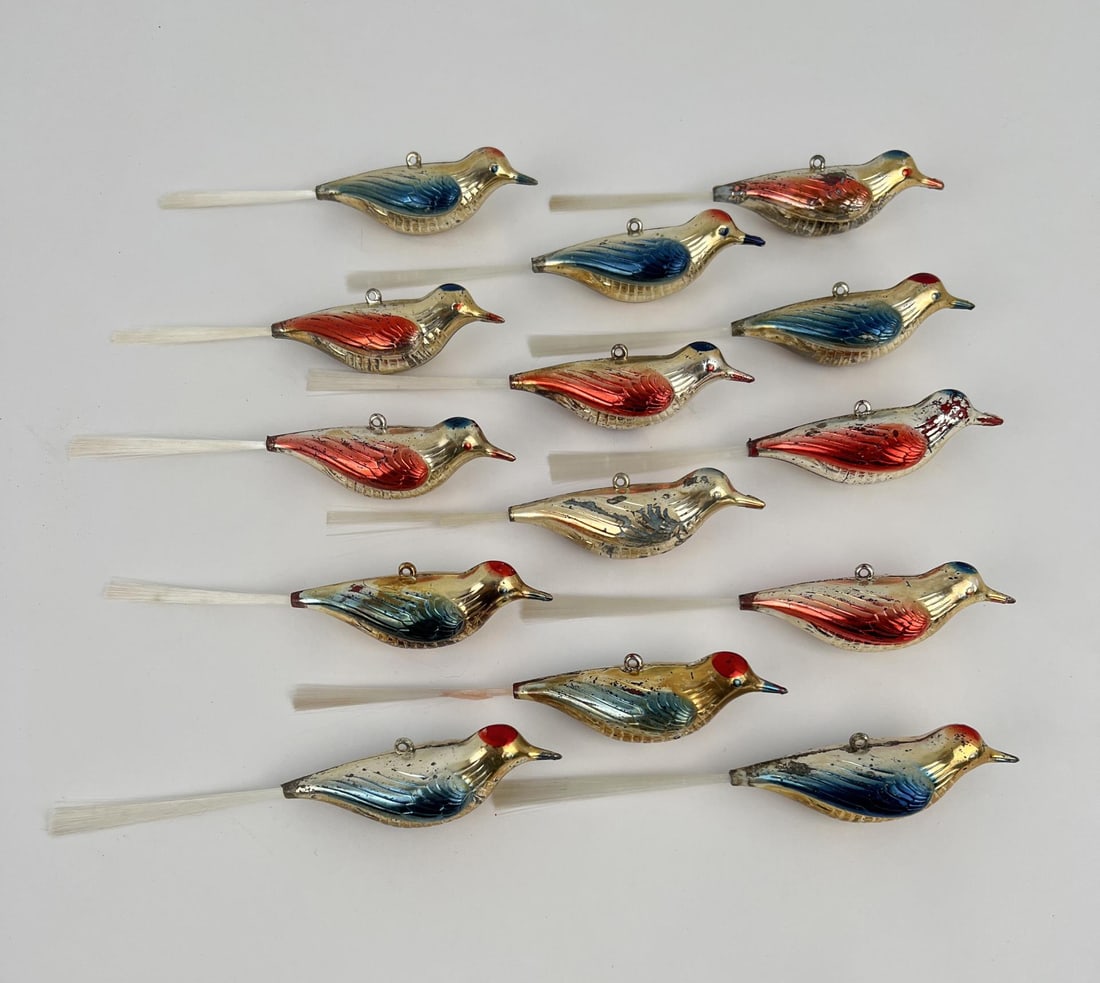 Antique Mercury Glass Bird Christmas Ornaments Auction