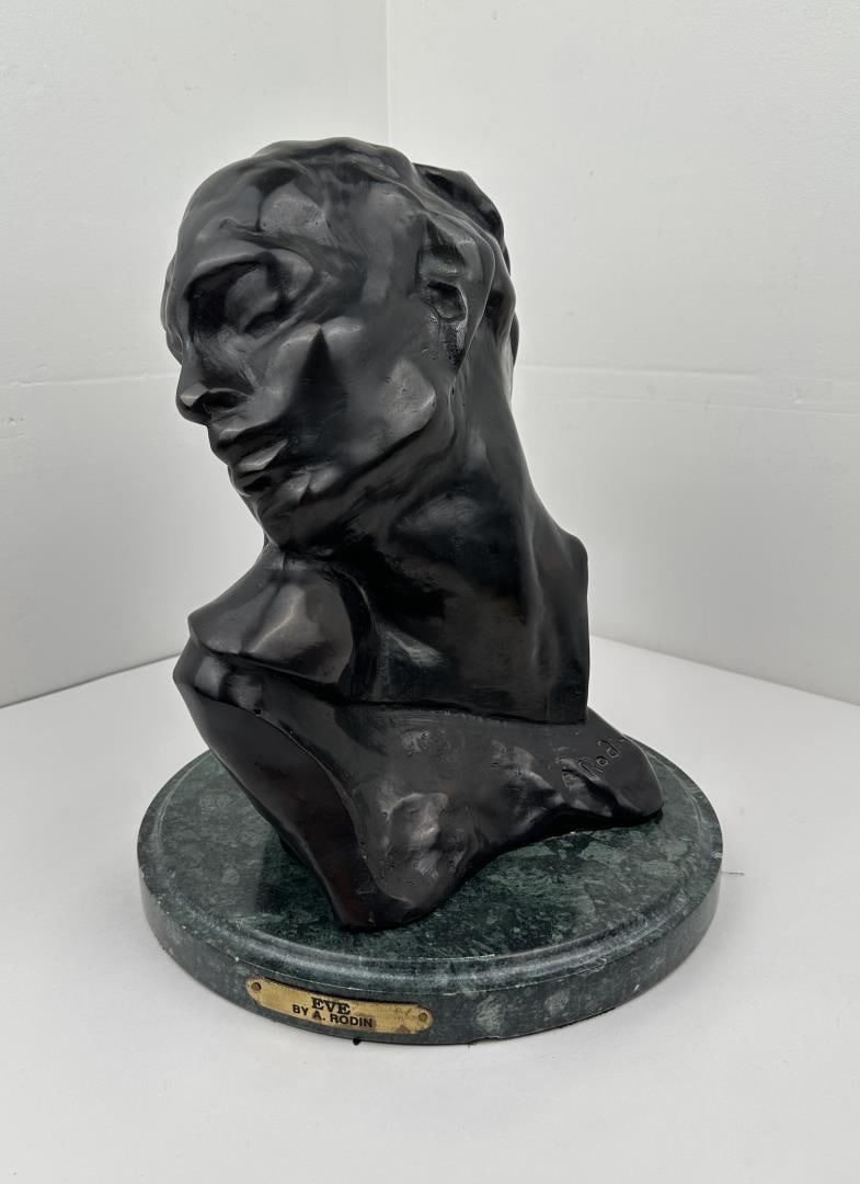 Auguste Rodin Head Of Lust Bronze Auction