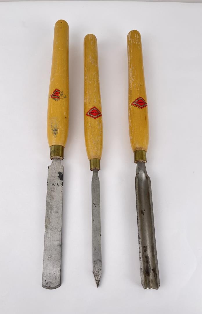 Henry Taylor Diamic Wood Chisels Lathe Tools Auction