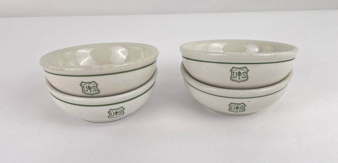 Usfs Us Forest Service Dining China Bowls Auction