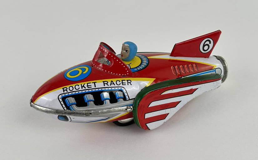 Rocket Racer Tin Litho Toy