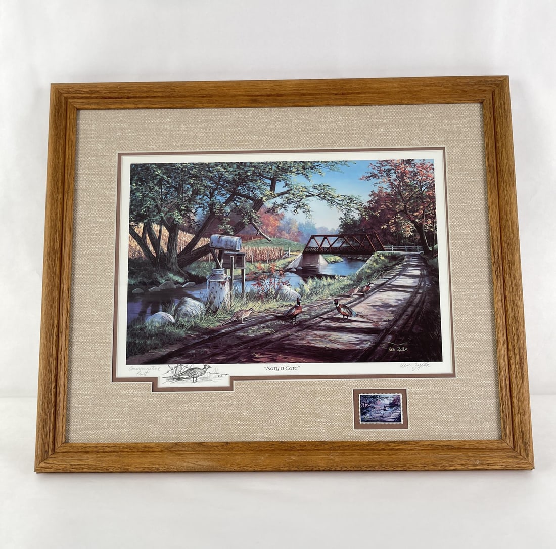 Ken Zylla Signed Print Nary A Care