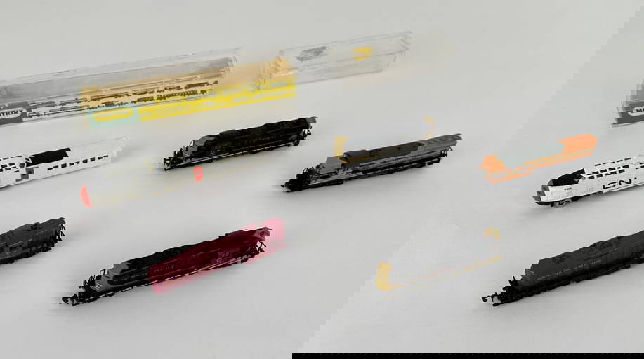 Collection Of N Scale Train Engines