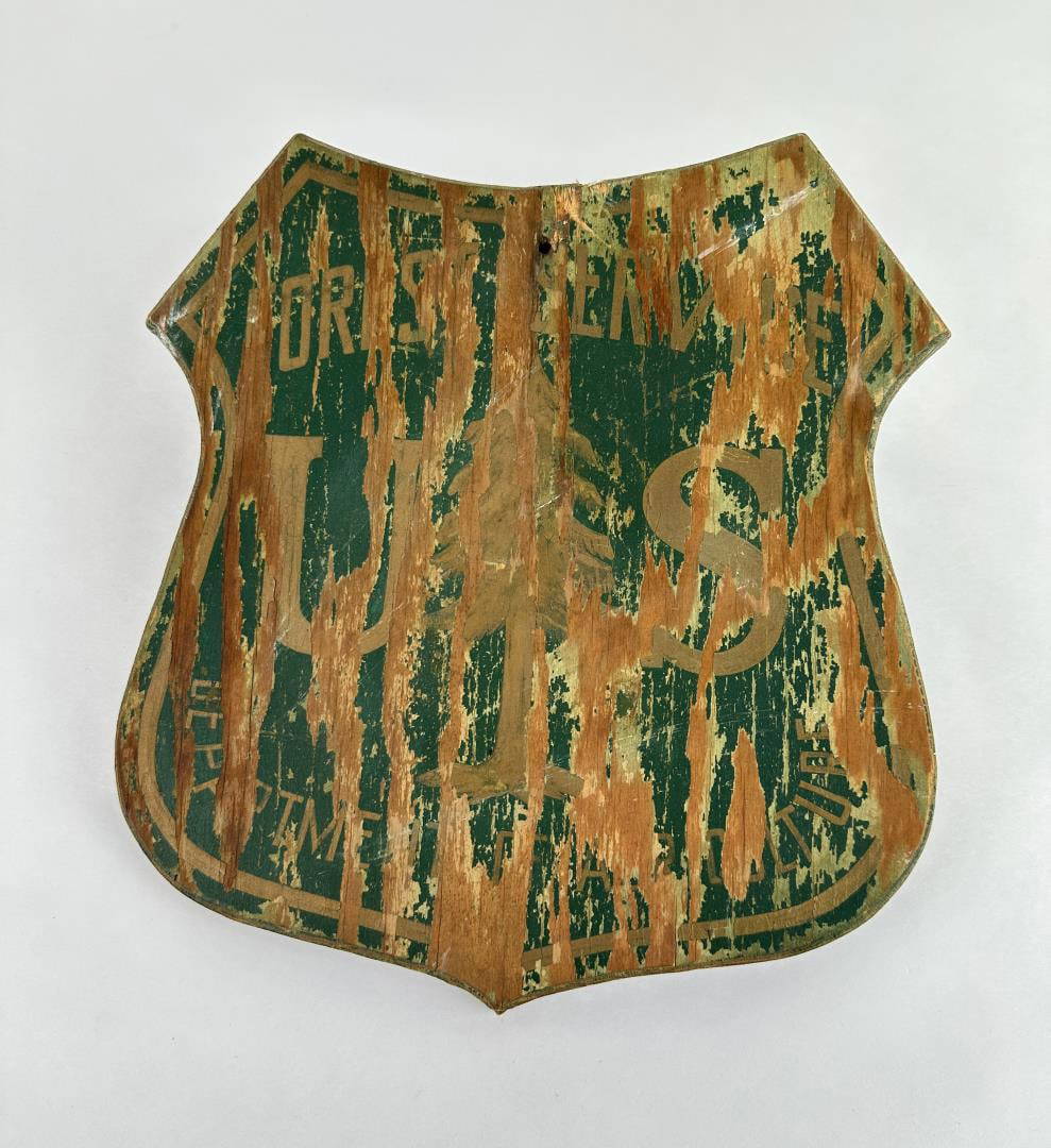 Antique Usfs Us Forest Service Shield Sign Auction