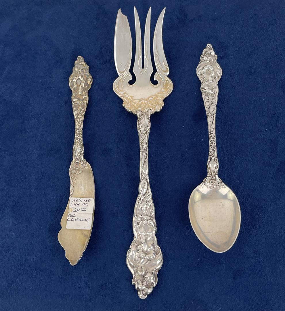 Group Of Sterling Silver Flatware Auction