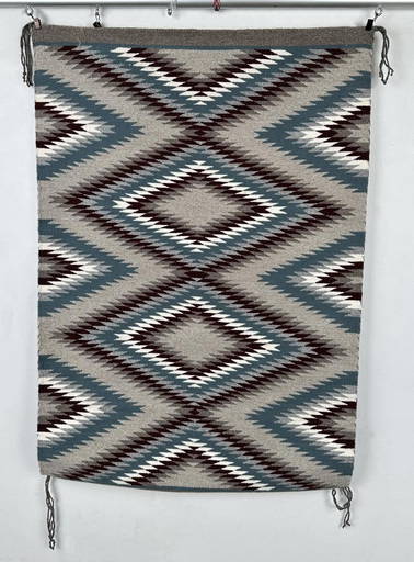Navajo Indian Eye Dazzler Burntwater Blanket Rug
