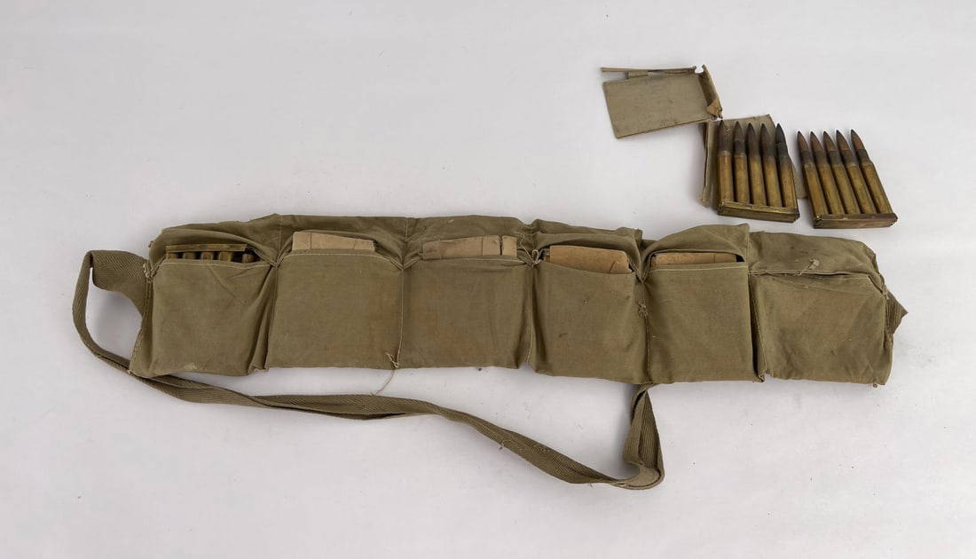 Ww2 1942 60 Round Bandoleer Rifle Ammo Auction