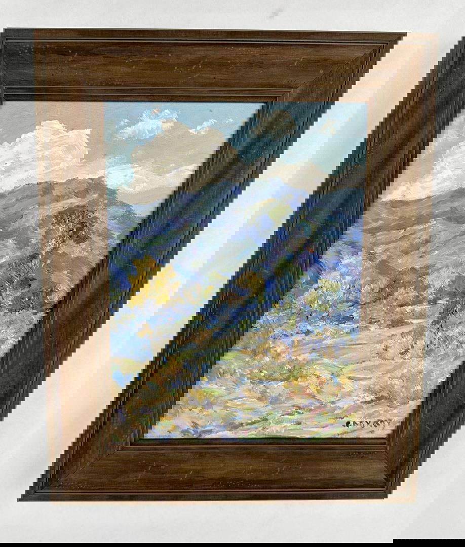 Gary Ray Oil On Board Painting California Auction