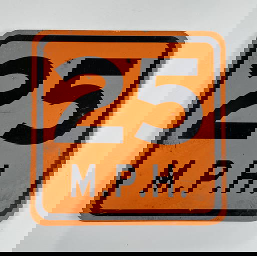 Vintage Montana Road Sign 25mph