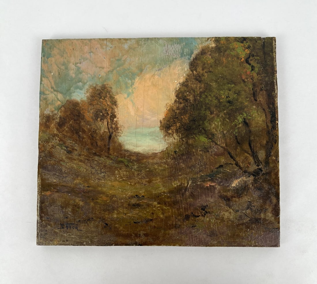 John Fery Oil On Board Painting Fall In California Auction