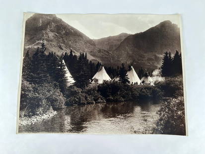 Mammoth Plate Roland Reed Indian Photo Auction
