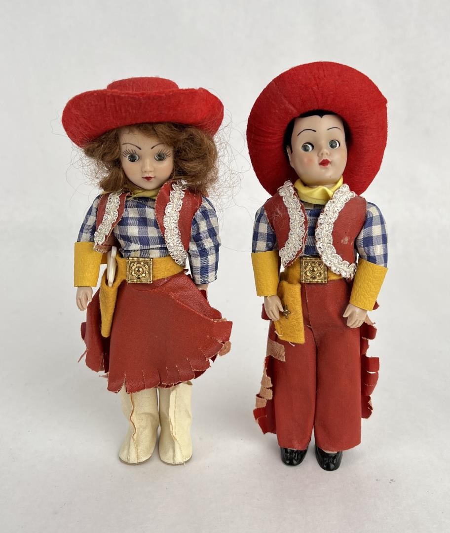 Hard Plastic Cowboy Cowgirl Dolls Auction