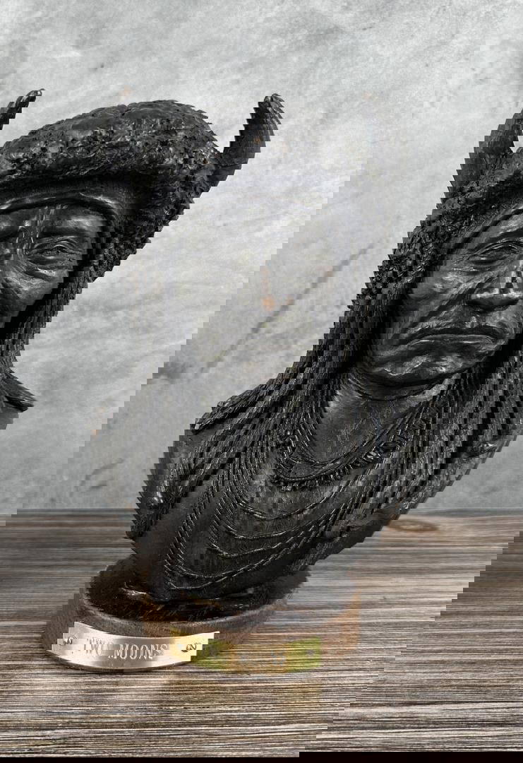 Phil Bishop Two Moons Cheyenne Bust Sculpture Auction