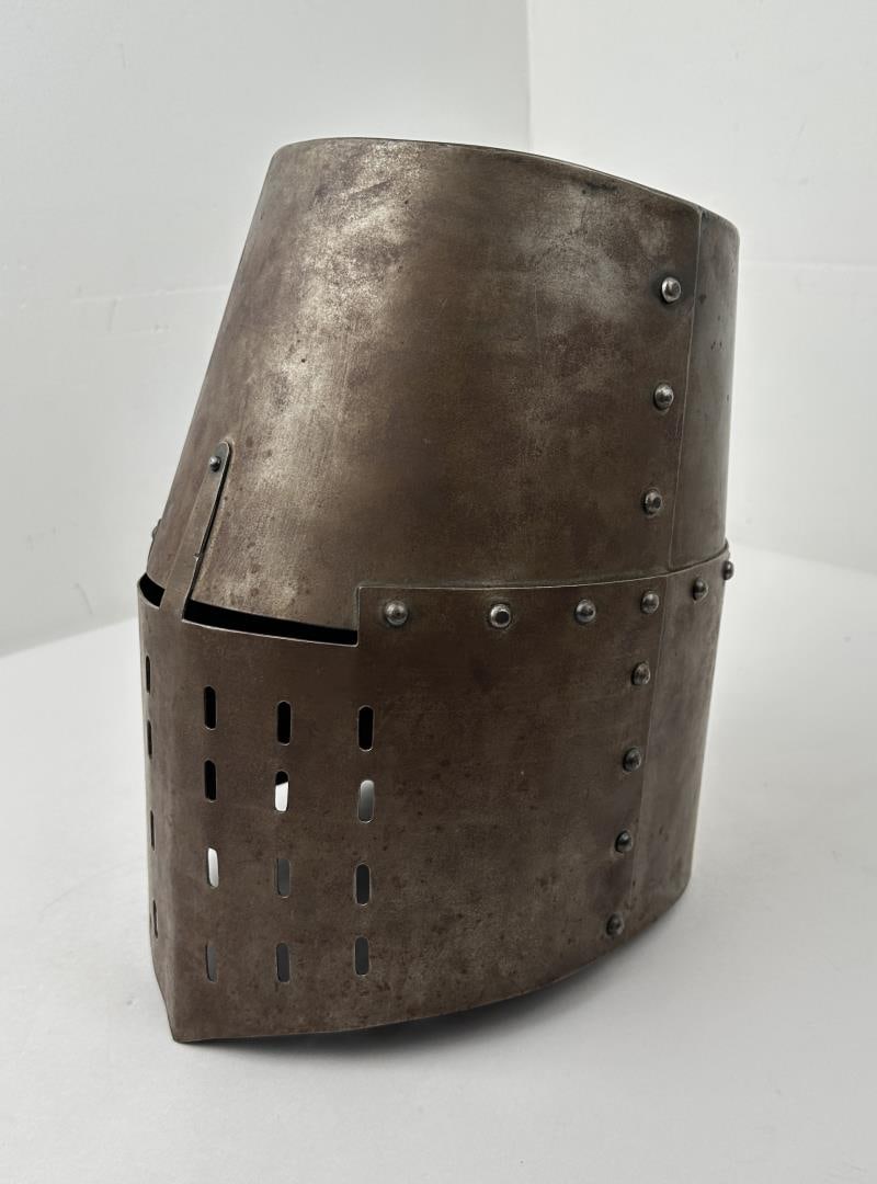 Templar Great Helm Steel Medieval Helmet Larp Auction